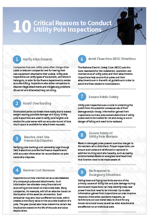 Ten Critical Reasons to Conduct Utility Pole Inspections